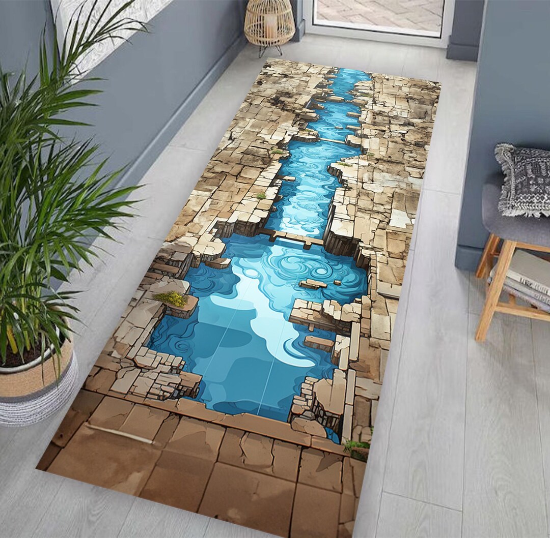 Deep Hole Rug, 3D Runner Rug, 3D Huge Crack Rug,vortex Rug,optical ...