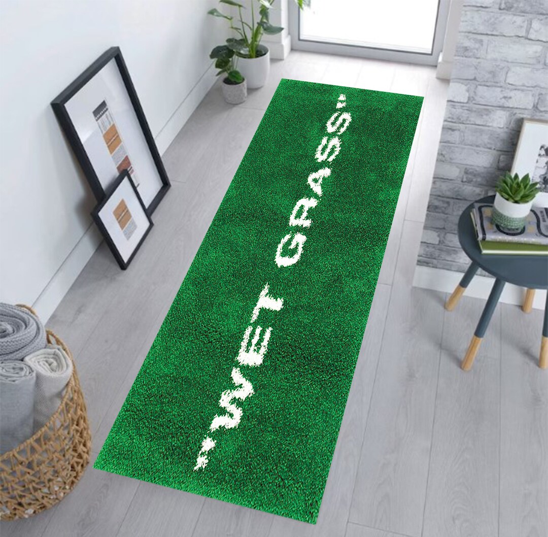 Wet Grass Rug, Wet Grass Runner, Grass Rug, Wet Grass, Grass Runner Rug ...