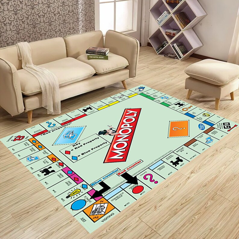 Monopoly Rug, Monopoly,monopoly Mat,monopoly Boardgame Rug,monopoly ...
