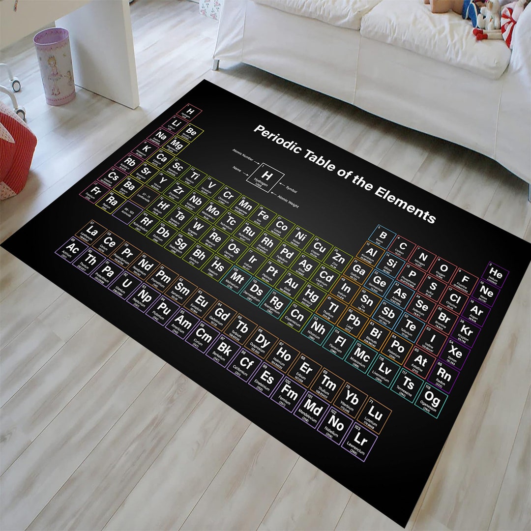 Periodic Table Rug, Periodic Rug,chemistry Rug,educational Rug,chemical ...