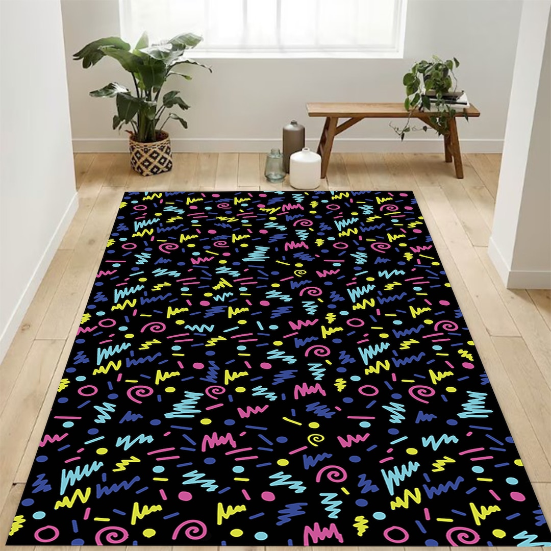 Arcade Rug, 80s Arcade Rug, Arcade Bowling Carpet, 80s Arcade Carpet ...