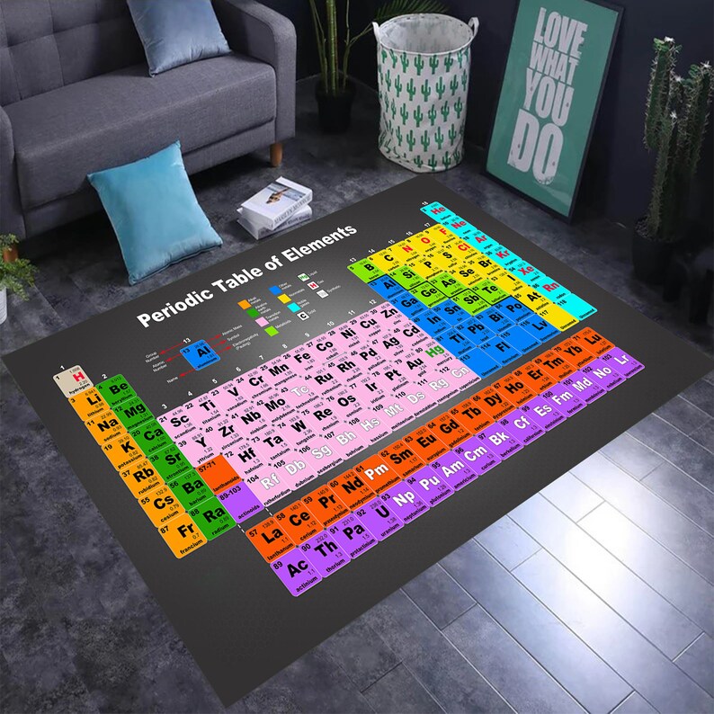 Periodic Table Rug, Periodic Rug,chemistry Rug,educational Rug,chemical ...