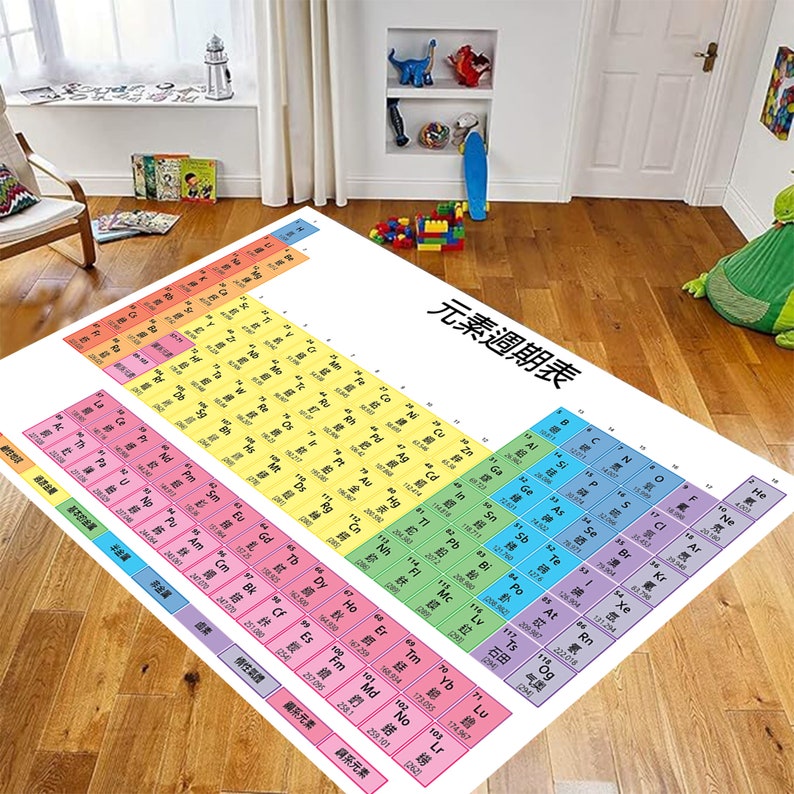 Periodic Table Rug, Periodic Rug,chemistry Rug,educational Rug,chemical ...