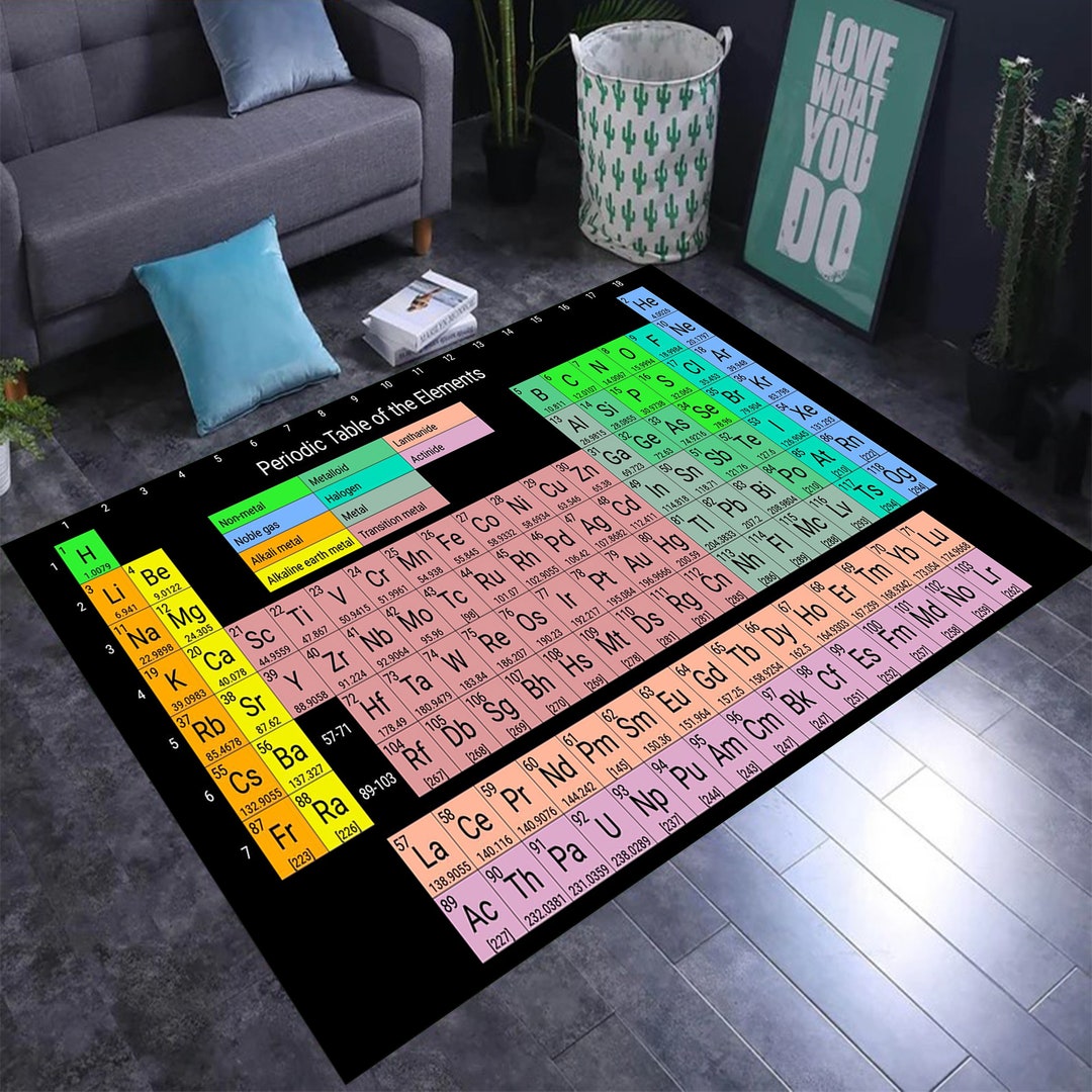 Periodic Table Rug, Periodic Rug,chemistry Rug,educational Rug,chemical ...