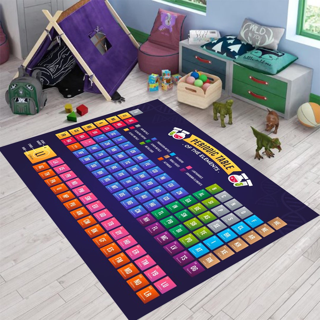 Periodic Table Rug, Periodic Rug,chemistry Rug,educational Rug,chemical ...