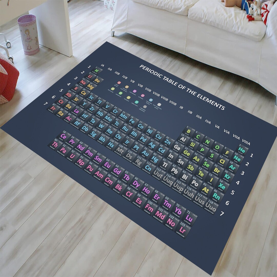 Periodic Table Rug, Periodic Rug,chemistry Rug,educational Rug,chemical ...