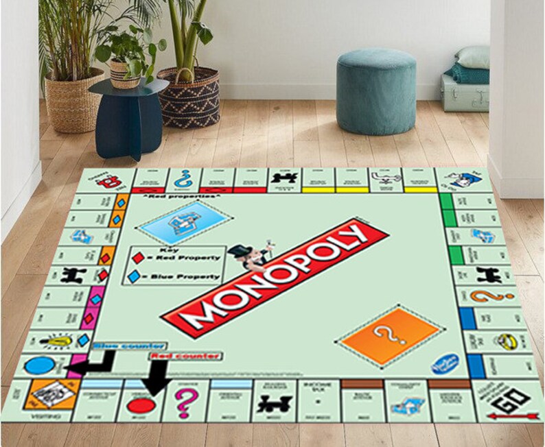 Monopoly Rug, Monopoly,monopoly Mat,monopoly Boardgame Rug,monopoly ...
