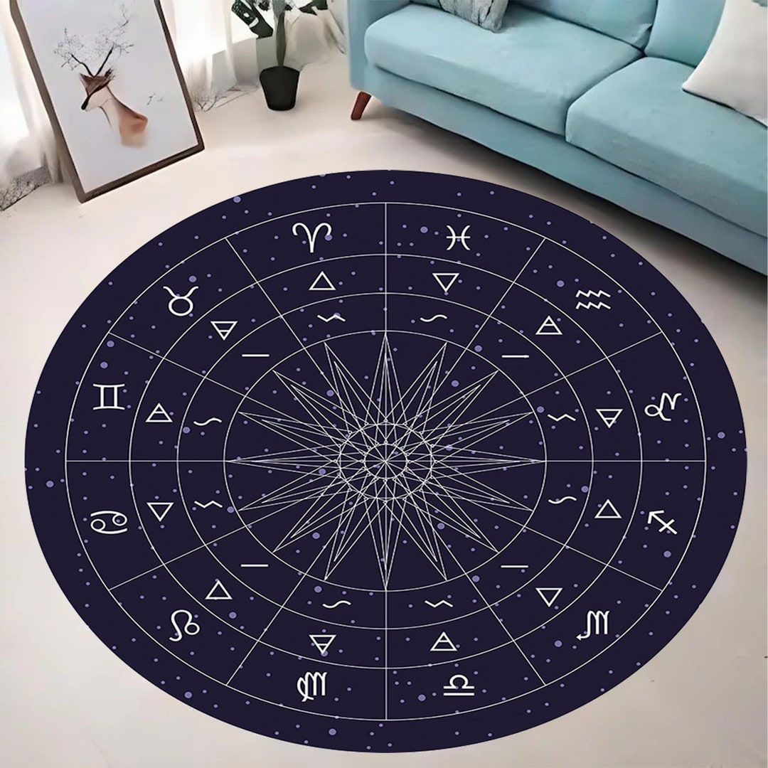 Zodiac Triplicities&modalities Chart Round Rug,zodiac Constellations ...