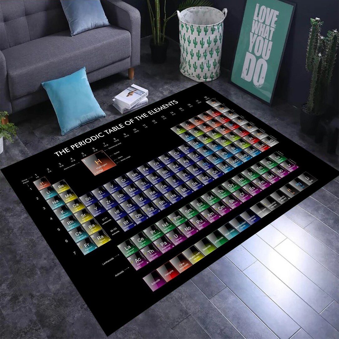 Periodic Table Rug, Periodic Rug,chemistry Rug,educational Rug,chemical ...