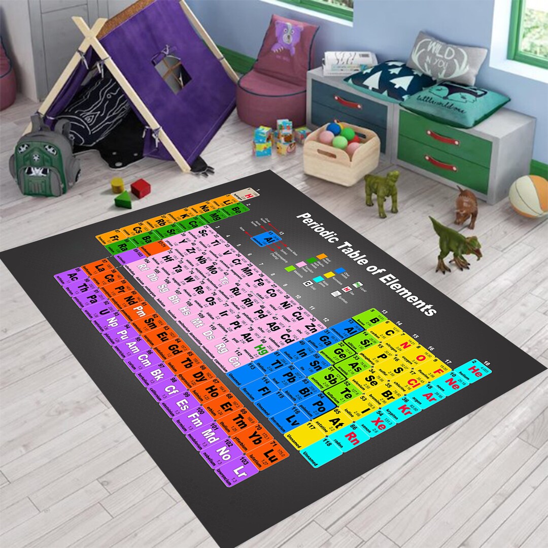 Periodic Table Rug, Periodic Rug,chemistry Rug,educational Rug,chemical ...
