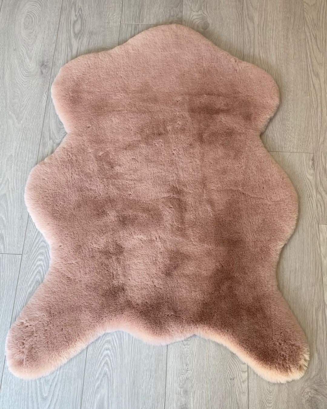 FAUX Bunny Rug,faux Bunny Carpet,rabbit Feather Faux Post Rug ...