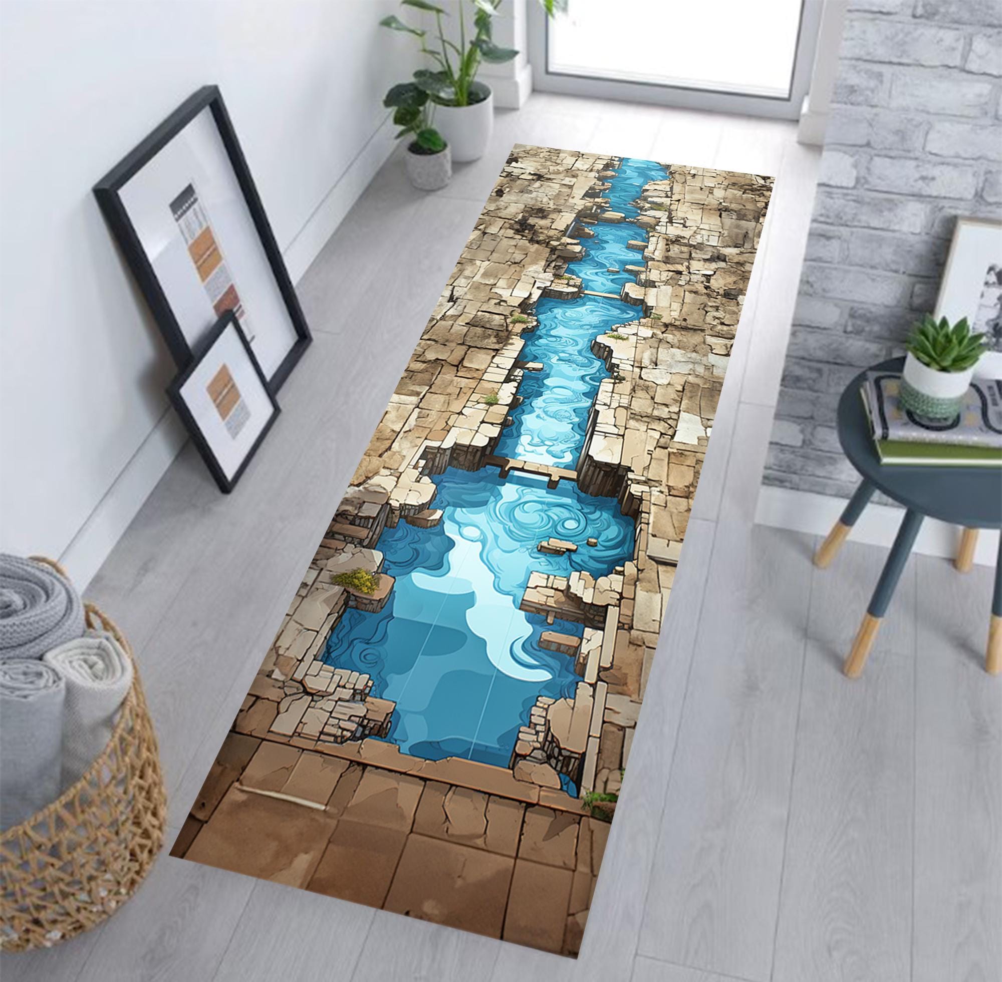 Deep Hole Rug, 3D Runner Rug,3d Huge Crack Rug,vortex Rug,optical ...