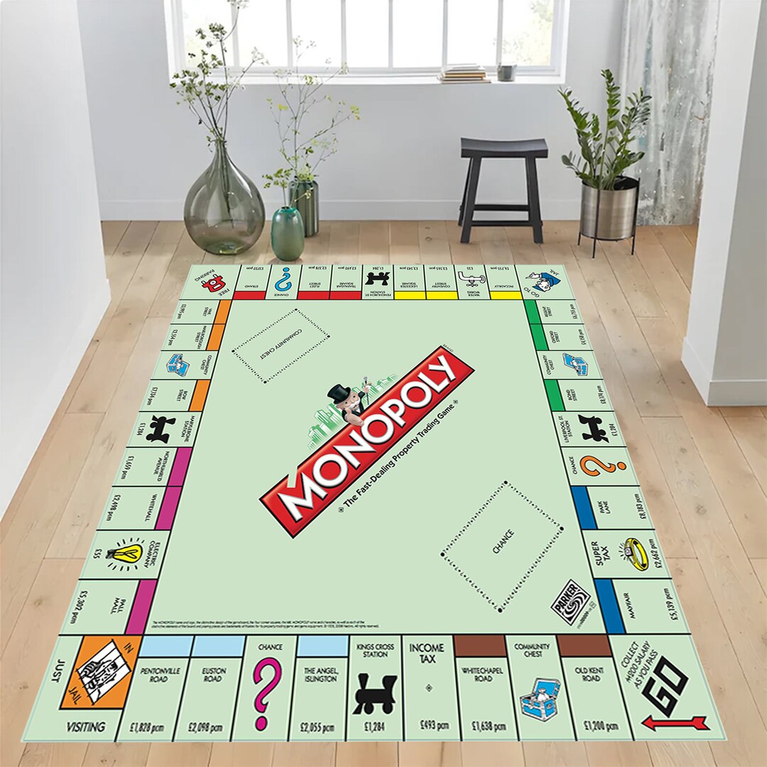 Monopoly Rug, Monopoly,monopoly Mat,monopoly Boardgame Rug,monopoly ...