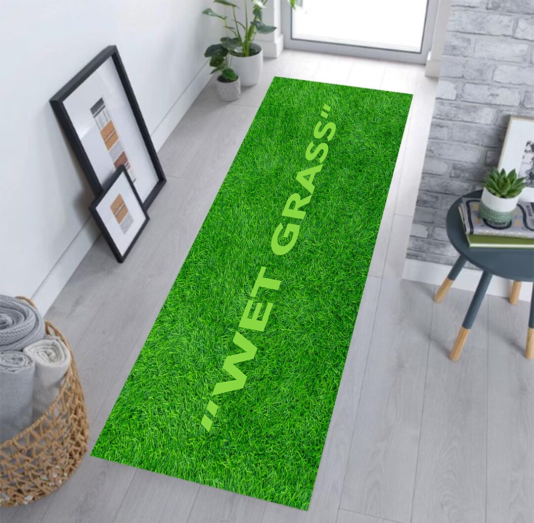 Wet Grass Rug, Wet Grass Runner, Grass Rug, Wet Grass, Grass Runner Rug ...