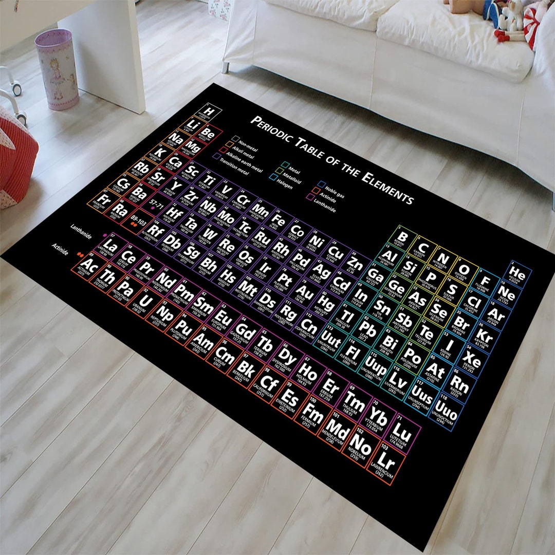 Periodic Table Rug, Periodic Rug,chemistry Rug,educational Rug,chemical ...