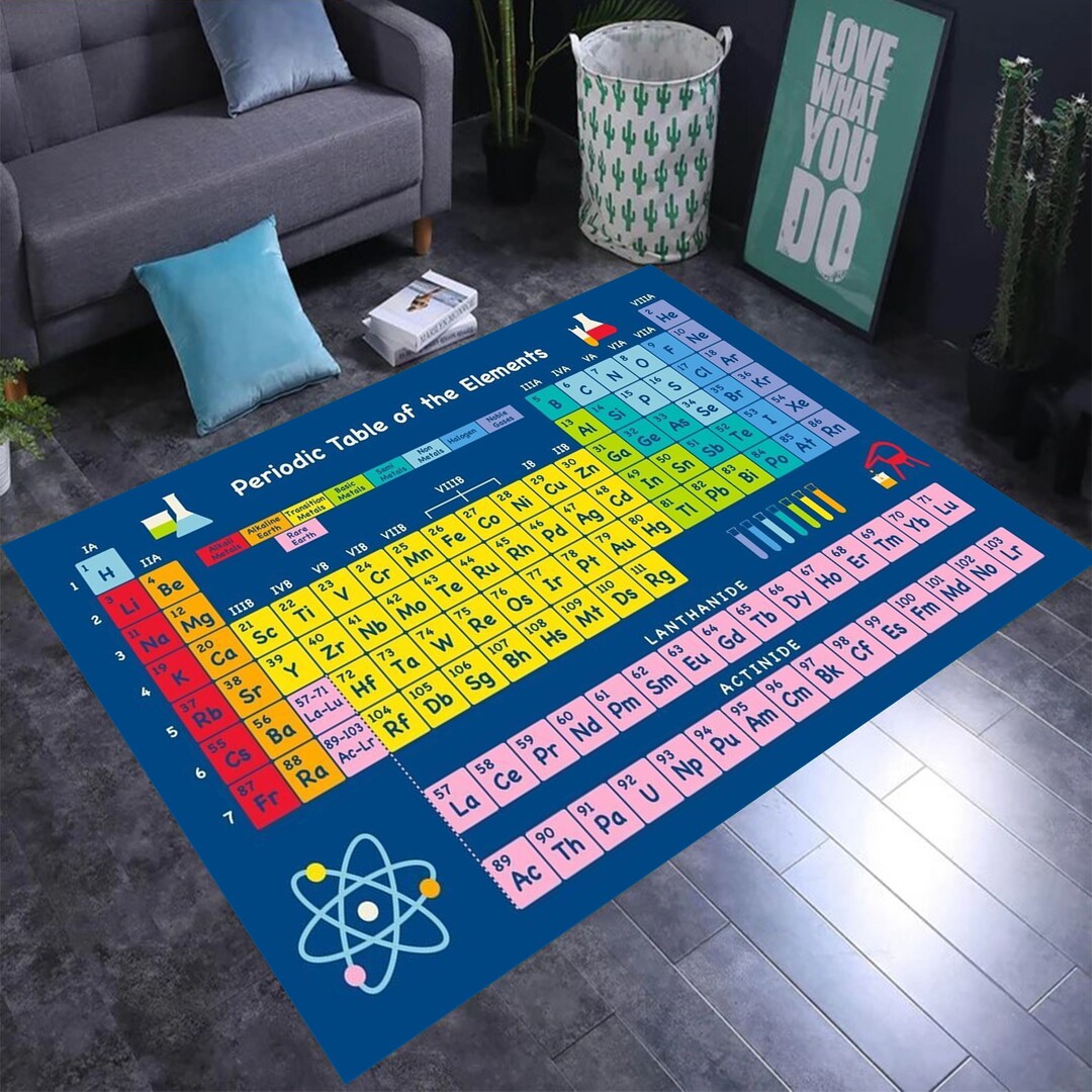 Periodic Table Rug, Periodic Rug,chemistry Rug,educational Rug,chemical ...