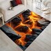Ember Rug, Lava Rug, Hot Lava Rug, Volcano Floor Rug,lava Pattern Rug ...