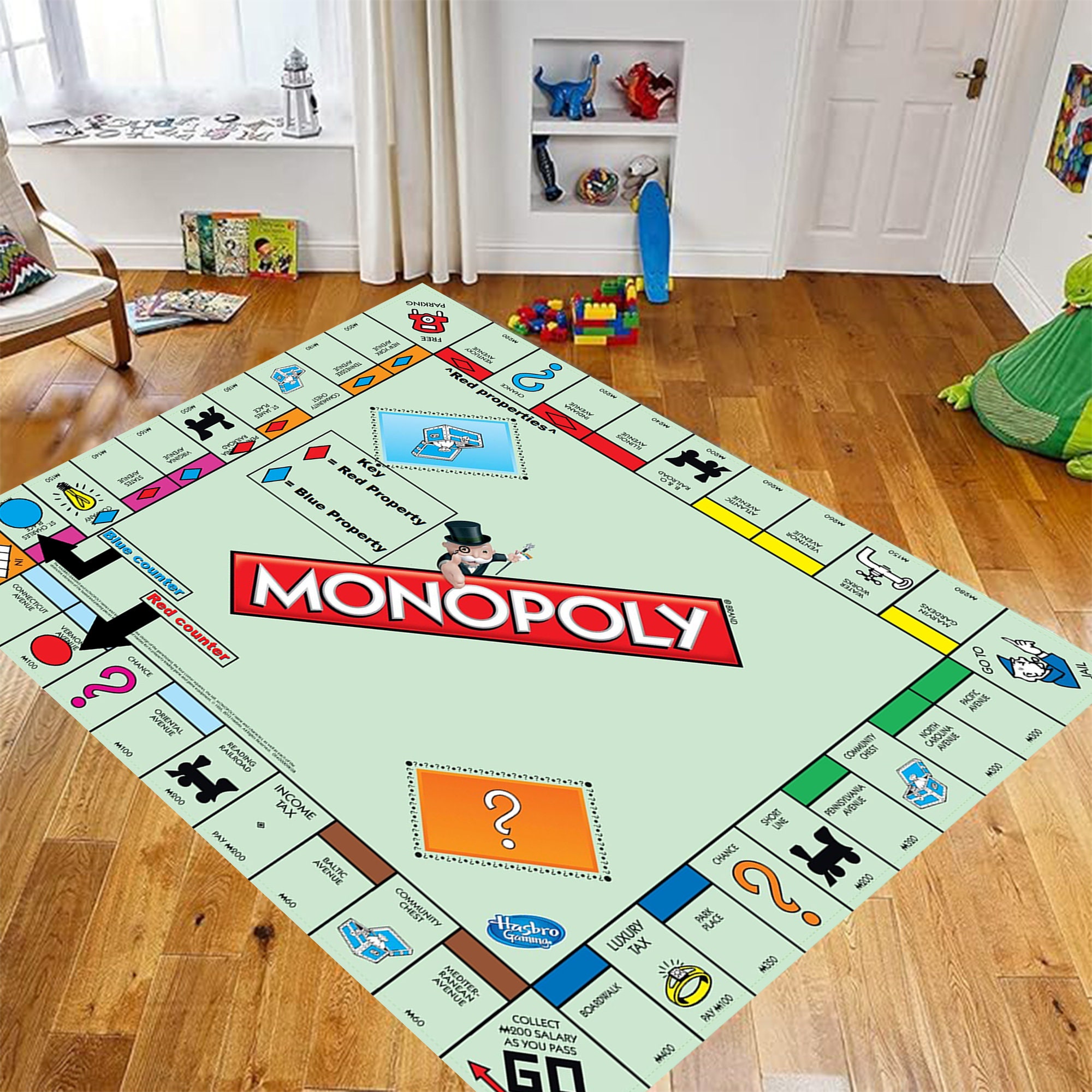 Monopoly Rug, Monopoly,monopoly Mat,monopoly Boardgame Rug,monopoly ...
