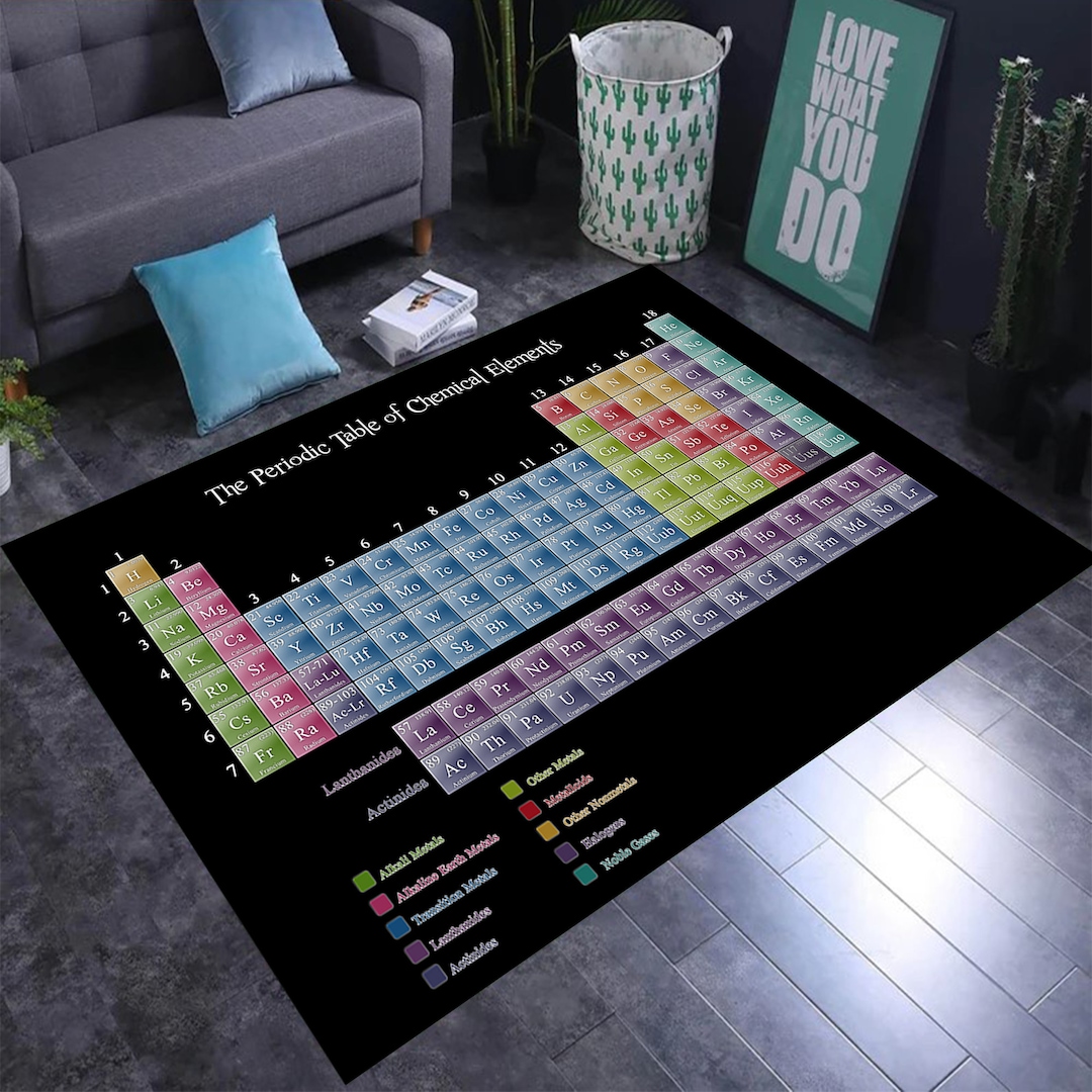 Periodic Table Rug, Periodic Rug,chemistry Rug,educational Rug,chemical ...