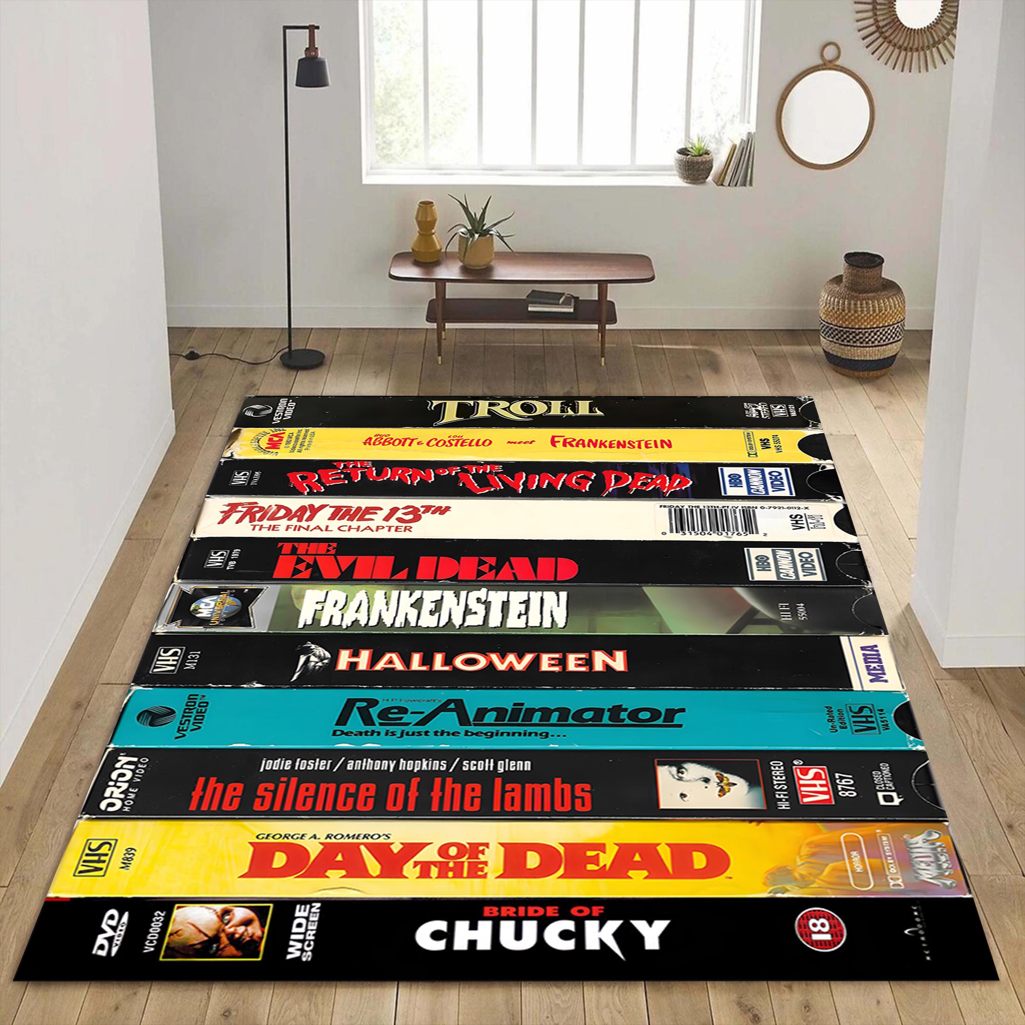 VHS Rug,retro Movies,video Rug,nostalgic Retrostyle Rug,horror Movie ...