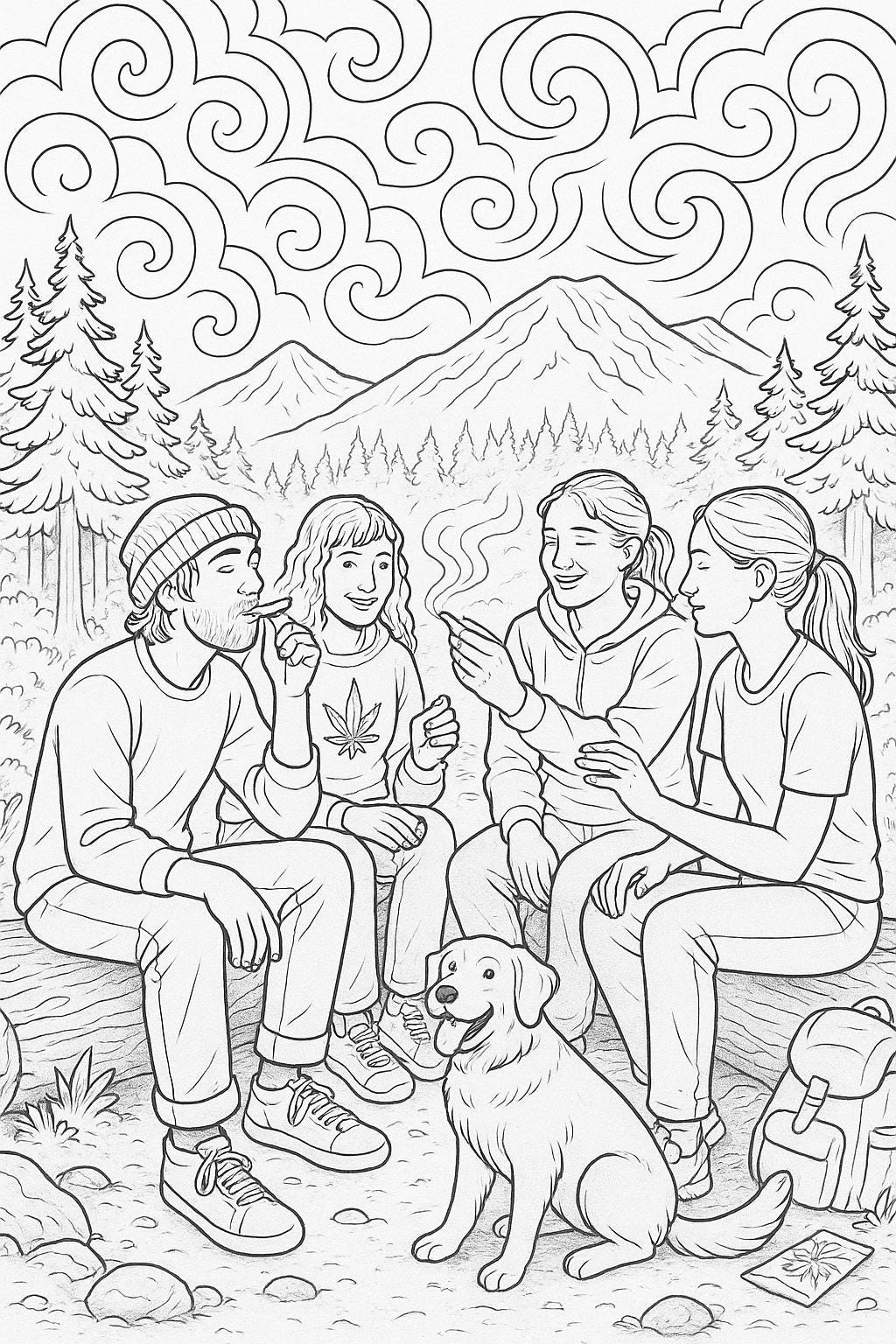 Buds & Shades: A Cannabis Coloring Experience – Printable Adult ...