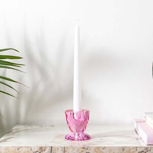 Colorful Yellow Pink Red Crystal Candle Holder, Unique Design Sparkling ...