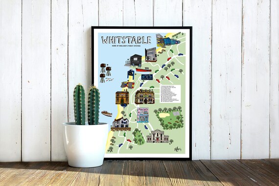 Whitstable Town Map - Etsy