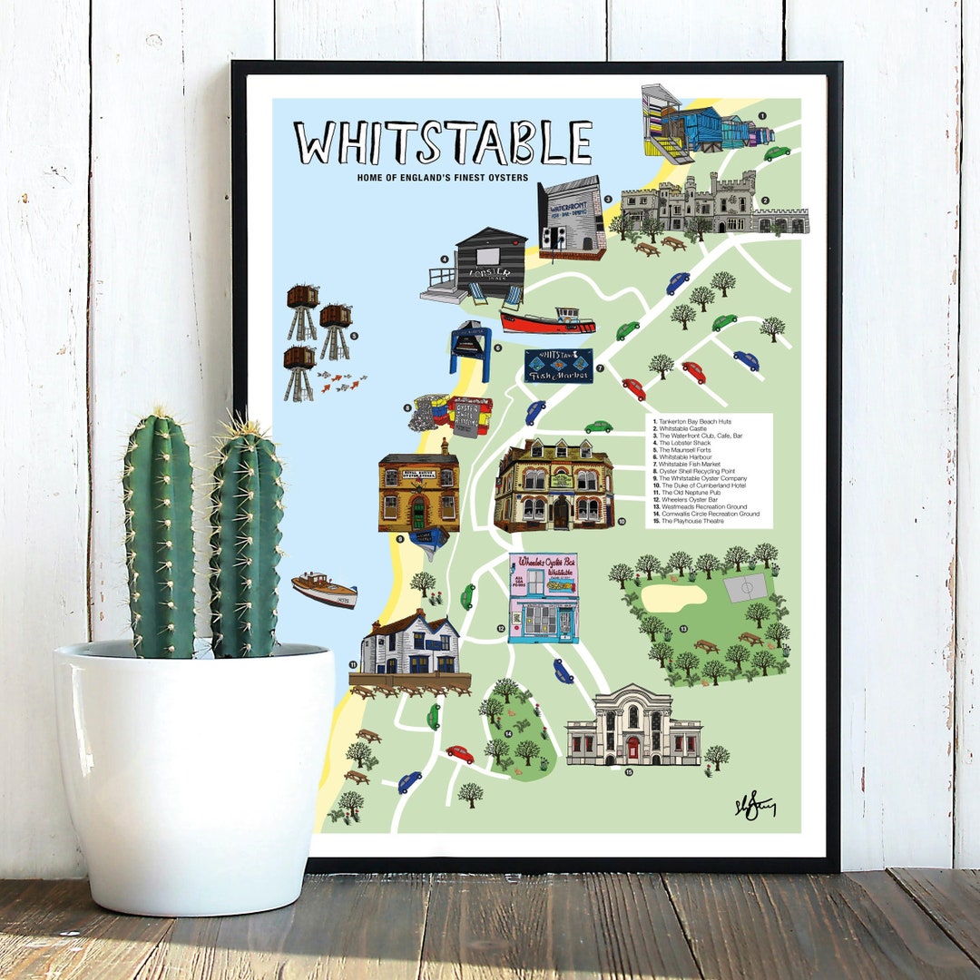 Whitstable Town Map - Etsy