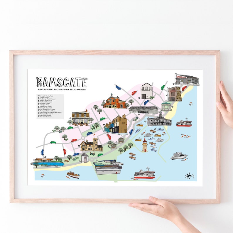 Ramsgate Town - Map - Etsy UK