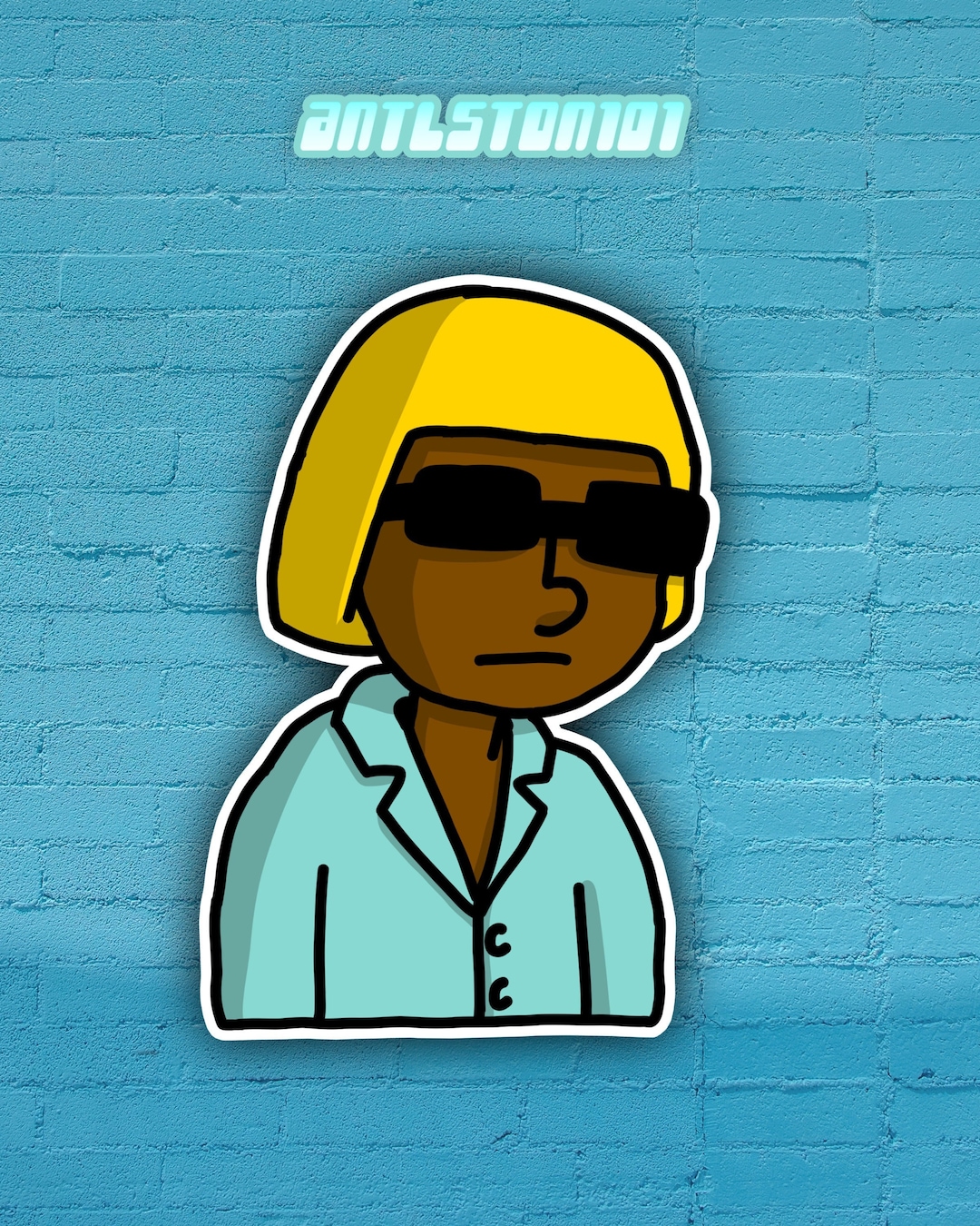 Tyler, the Creator (blue) IGOR Sticker for Gift, Hydroflask, Laptops ...