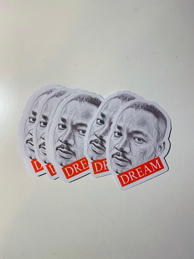 Martin Luther King Vinyl Sticker | Gift | for Skateboards | for Water ...
