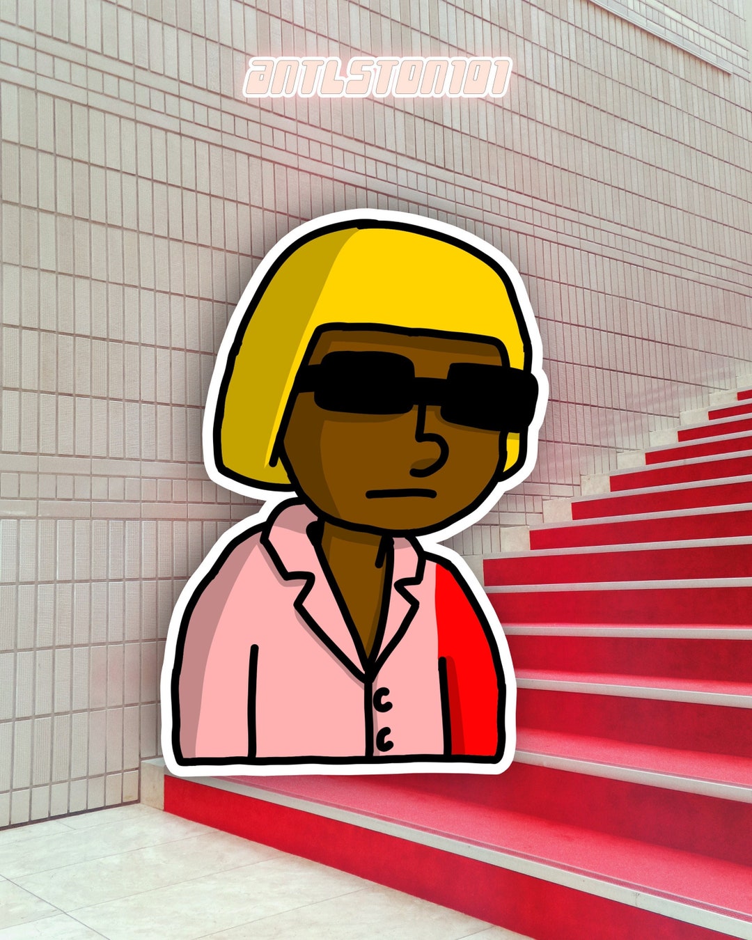 Tyler, the Creator (pink) IGOR Sticker for Gift, Hydroflask, Laptops ...