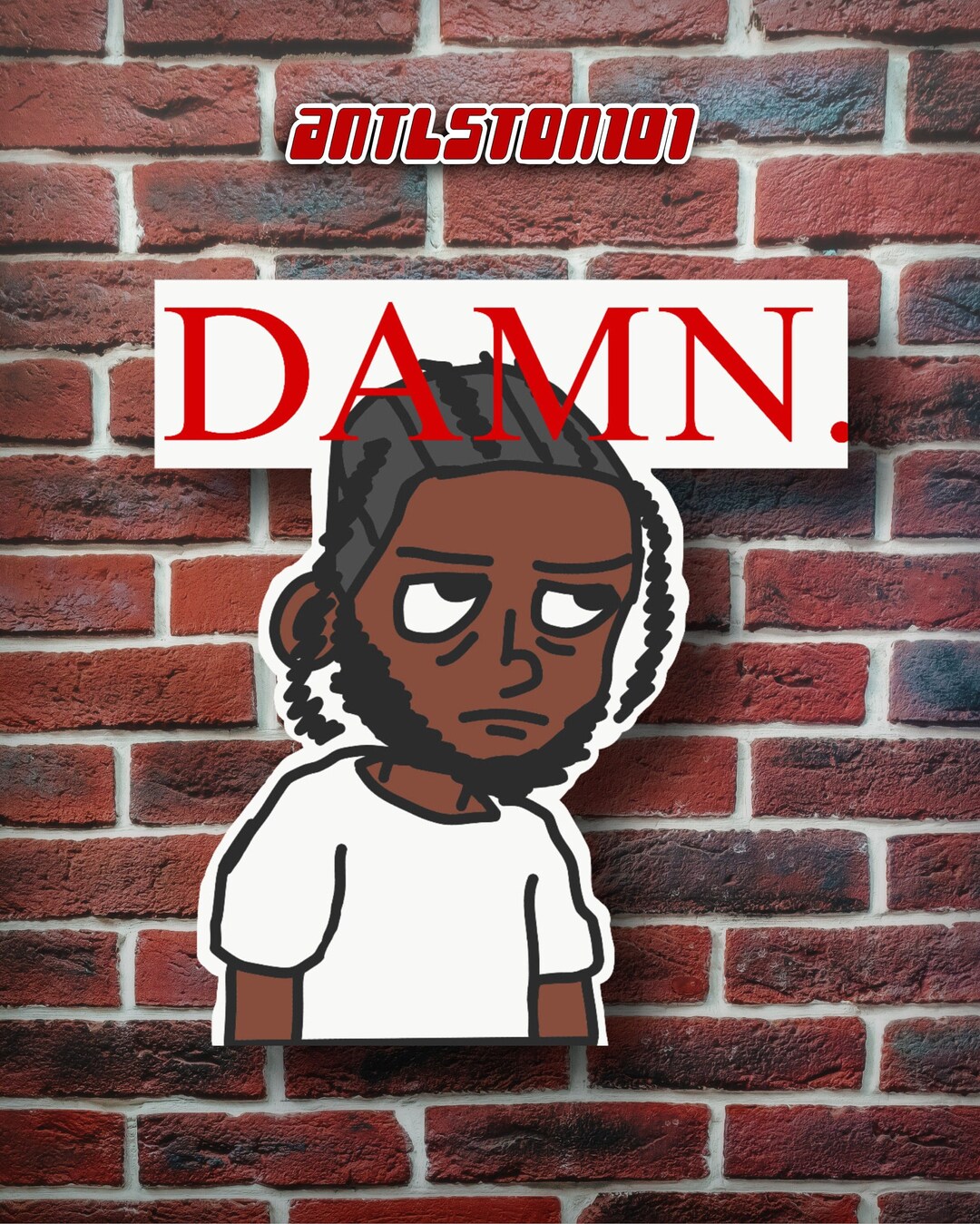 Kendrick Lamar "damn" Sticker for Gift, Hydroflask, Laptops ...