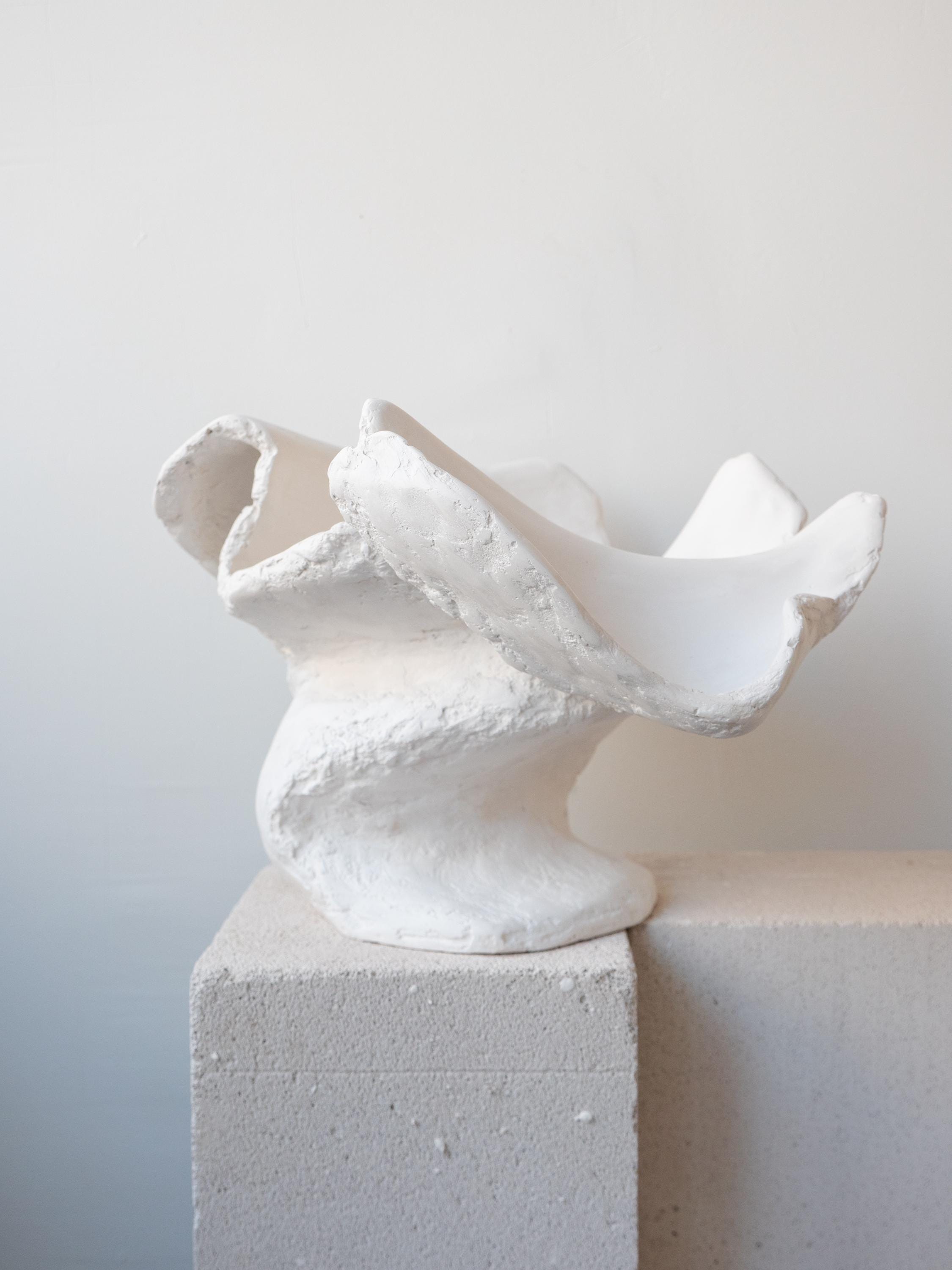 NOAE | Sculptural Plaster Bowl, Organic Shape Fruit Bowl - Etsy