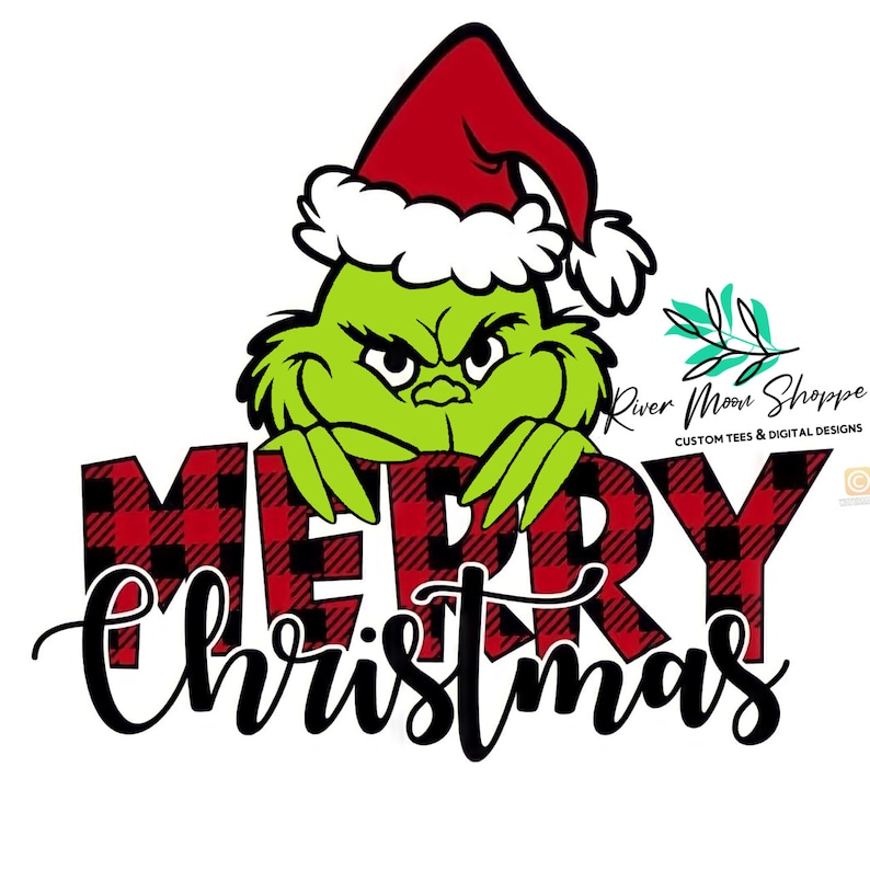 Grinch Merry Christmas PNG Grinch PNG Clipart Digital | Etsy