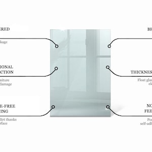 Rectangle See-through Glass Table Top, Round Glass Table Cover, Scratch ...