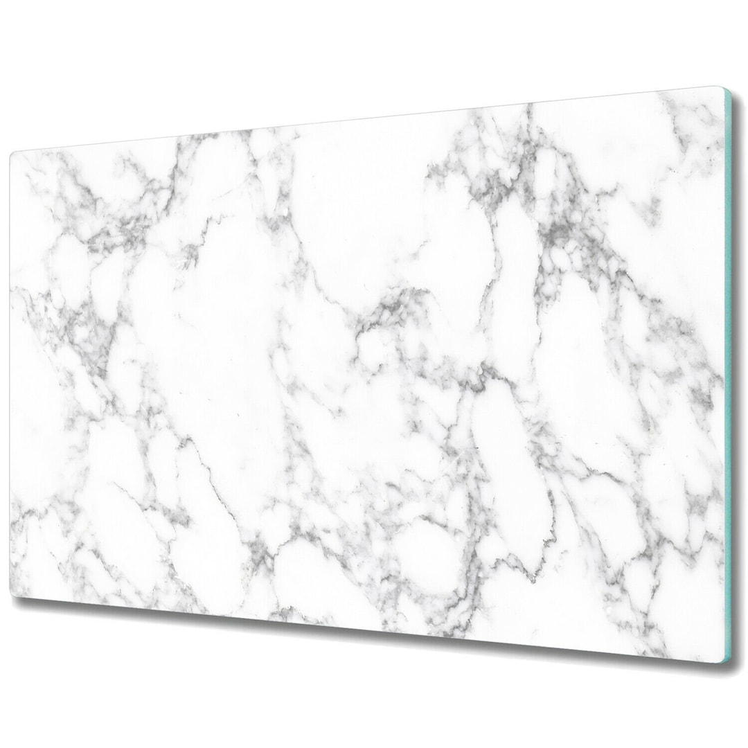 Contemporary Modern Light Marble White Splashback, Gray Backsplash ...