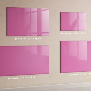 Pink Color Magnetic Board, Command Center, Pink Display Board, Wall ...