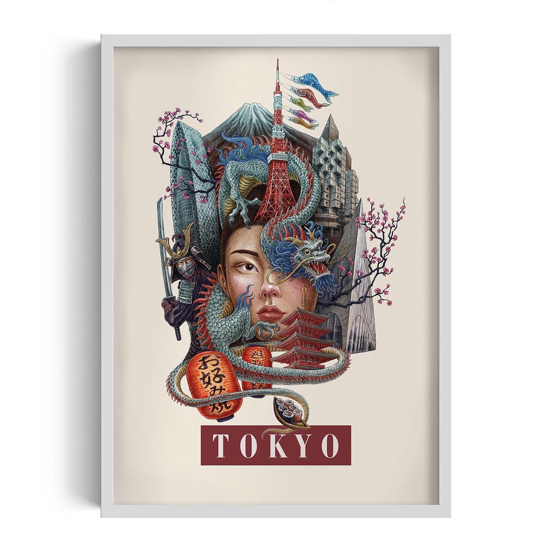 Tokyo City Wall Art, Tokyo in Frame, City Art Frame, Art Print Tokyo - Etsy