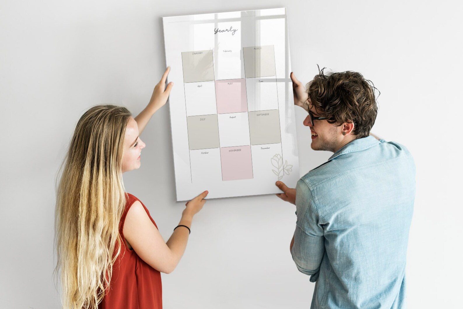 Annual Planner Magnetic Board, Timetable, White Note Board, Command ...