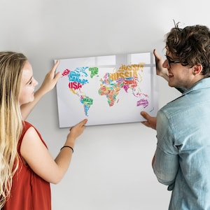 Names of the Countries Magnetic Board, Places You've Been, Multicolour ...