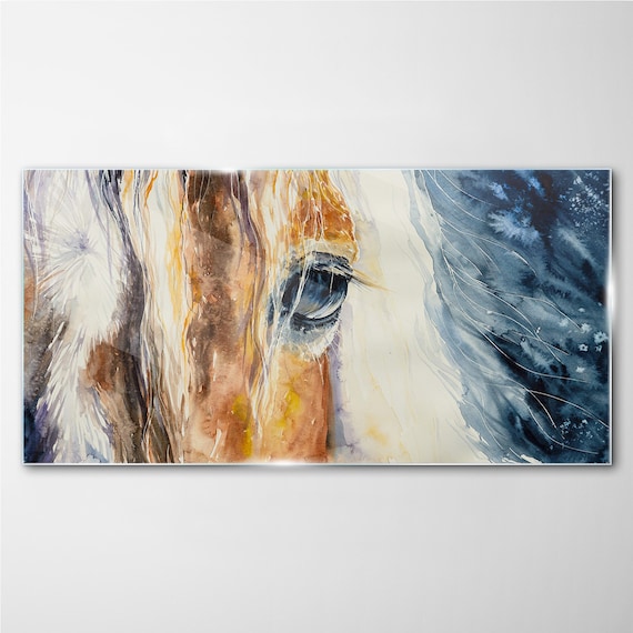 Pintura Abstracta De Cabeza De Caballo 1 Pieza Caballo Abstracto Sin