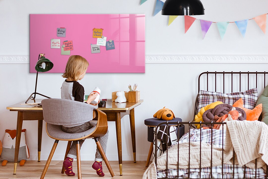 Pink Color Magnetic Board, Command Center, Pink Display Board, Wall ...