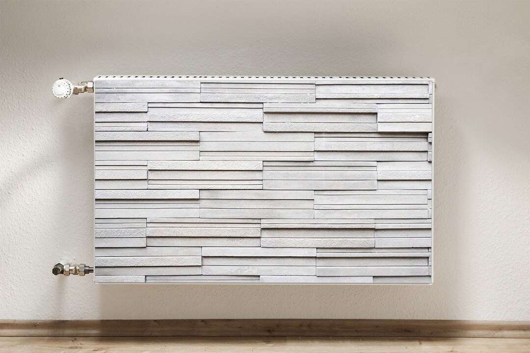 Magnetic Mat for Radiator, Modern Wall Heating Radiator, Beige Printed ...