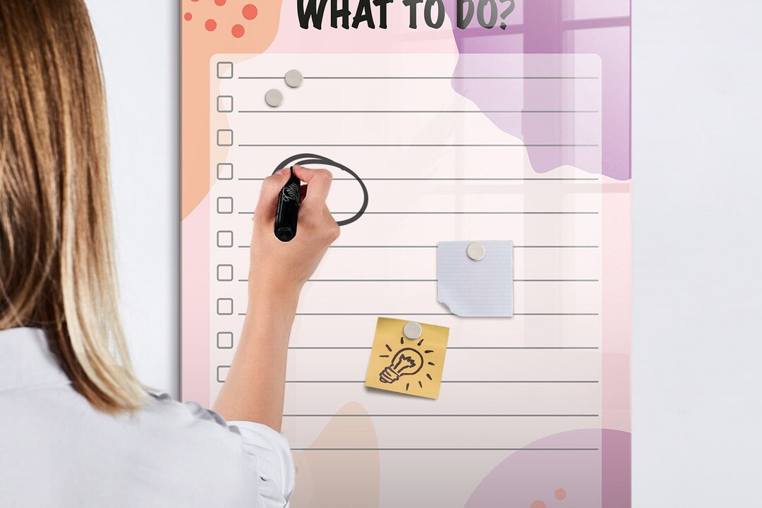 What to Do List Magnetic Board, Timetable, Pink Note Board, Command ...
