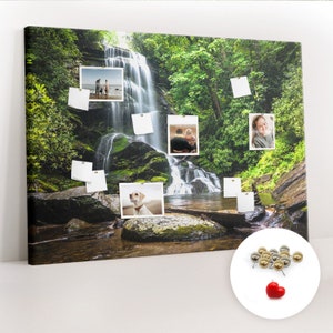 Waterfall in Forest, XXL Student's Note Board, Personalized Pattern ...