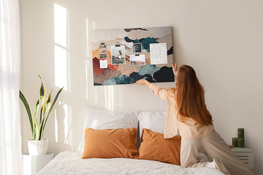 Landscape Art, Memo Board, Student's Note Board, Multicolor, XXL Cork ...