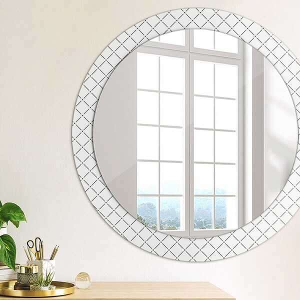 Round White Frame Mirror - Etsy