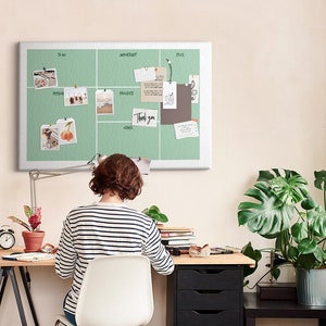 Desktop Organizer, Green, Pinboard, Student's Note Board, Pins Included ...