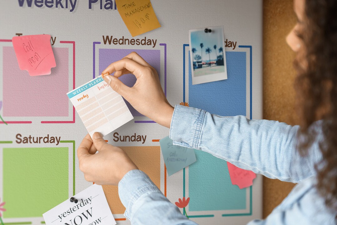 Weekly Planner, Timetable, Goal Board, Push Pins, Goal Organizer ...